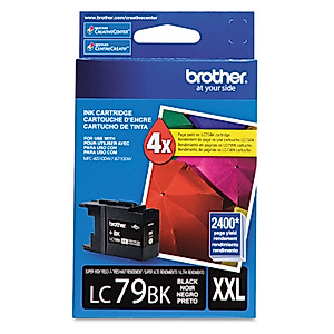 Brother Printer LC-79BK Super High Yield (XXL) Cartridge Ink - Retail Packaging-Black