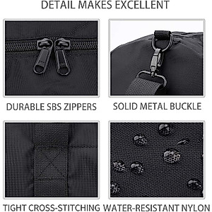 Vorspack Duffel Bag 24 Inches Foldable Lightweight Gym Bag with Inner Pocket for Travel Sports - Black