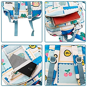 Futuredream Cute Aesthetic Backpacks ，For Teens Laptop Backpacks ， Bookbags for Teens Girls Women (With Rabbit Doll Pendant)