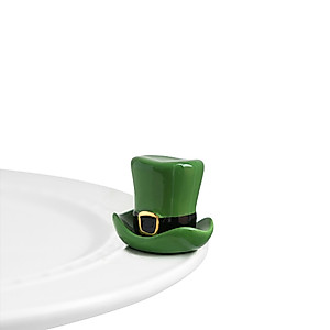 Nora Fleming Spot o' Irish (St. Patty Hat) A87 - Hand-Painted Ceramic Holiday Décor - Spring Minis for The Home and Office Green