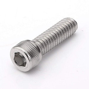 1/4-20 x 1/2", 5/8", 3/4", 7/8", 1" Socket Head Cap Screws, Stainless Steel 18-8 (304), Bright Finish, Fully Threaded, Allen Hex Drive, 50 PCS