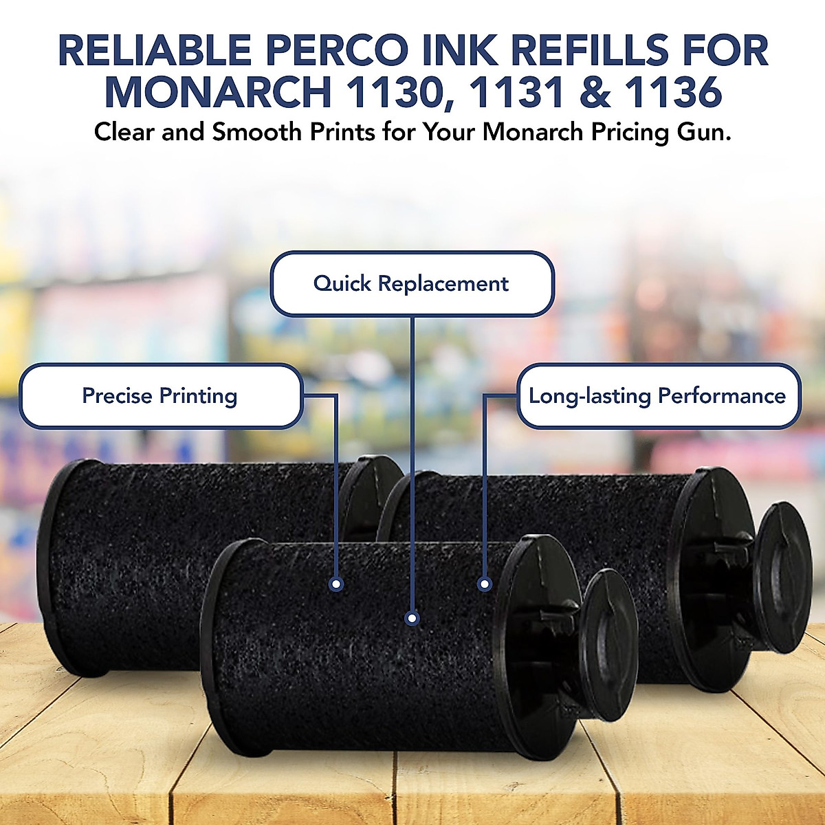 Monarch Ink Roll for Monarch 1131 & 1136 Price Labelers (Pack of 4)