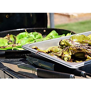 Yukon Glory 4 Piece Magnetic Grill Tools Set, Heavy Duty Stainless Steel, Contains Grill Fork, Basting Brush, Tongs and Multifunctional Spatula