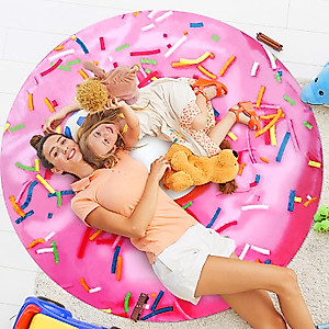 Donut Blanket Double Sided 80 inch, Donut Throw Blanket Funny Blankets Food Blankets for Adult Kids, Realistic Food Throw Blanket Kids Throw Blanket