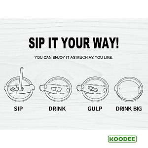 koodee Insulated Coffee Tumbler 30 oz Stainless Steel Double Wall Travel Coffee Mug with Lid and Straw, Handle (30 oz, Pink)