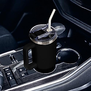 Vintage Racing Car 40oz Water Bottle Double Wall Insulated Tumbler with Handle Leakproof Travel Mug Black-style