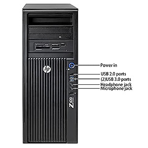 HP Z420 Workstation, Quad Core Xeon CPU upto 3.8GHz CPU, 16GB DDR3 RAM, New 240GB SSD & New 1TB HDD, Windows 10 Pro, USB 3.0, Nvidia Quadro 2000 1GB Video Card, WiFi (Renewed)