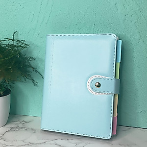 A5 6-Ring Planner kit with Planner Refill Inserts, Cash Pockets, Matched Labels, Christmas Gift Kit with Gift Box,Card and Pen 9.25 x 7.08'' (Harphia, 142B-Mint)