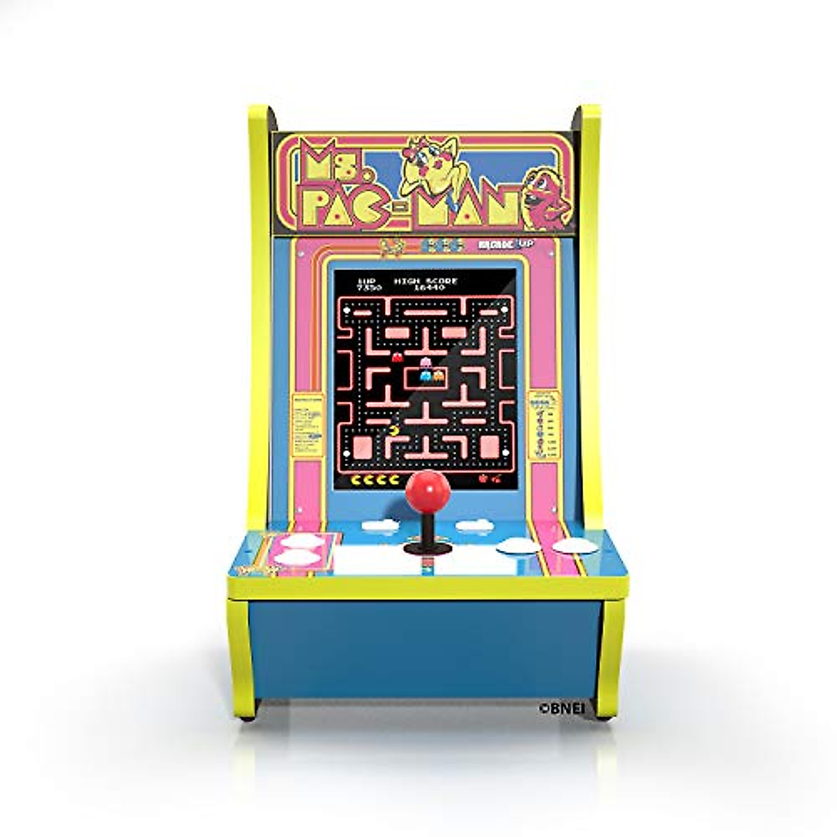 Ms Pacman Arcade 1 Counter-Cade Top Real Feel Arcade Controls! 15.75" High Includes Power Adapter, Instructions, and Ms. Pac-Man 1 Up Arcade