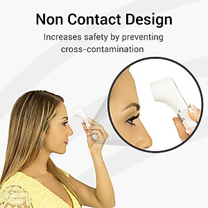 Vive Temporal Forehead Thermometer Scanner for Adults, Kids & Babies - No Touch Medical Grade Infrared Digital Temperature Thermometer for Head, Ear & Fever - Touchless Instant Thermal Temperature Gun