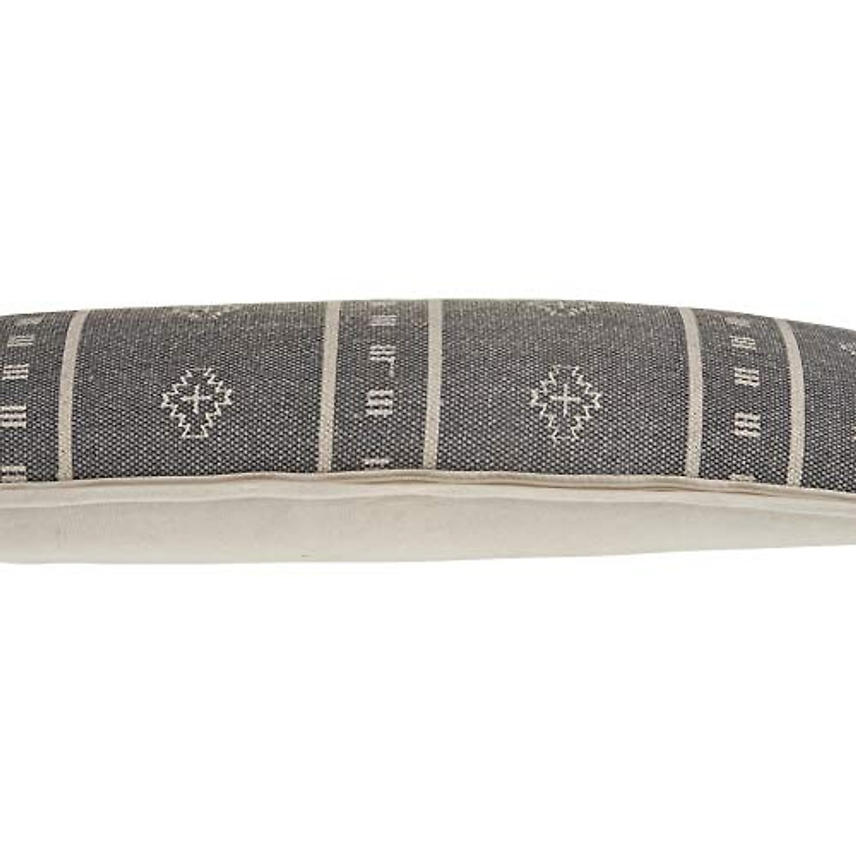 LR Home Embroidered Throw Pillow, 1 Count (Pack of 1), Frost Gray/Cream