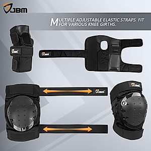 JBM Adult & Kids Knee Pads Elbow Pads and Wrist Guards for Inline Skating, Roller Skating, Skateboarding, Scootering