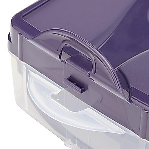 Prym Thread Sorting Inserts, Clear Click Box, 24 x 16,5 x 8 cm, Violet