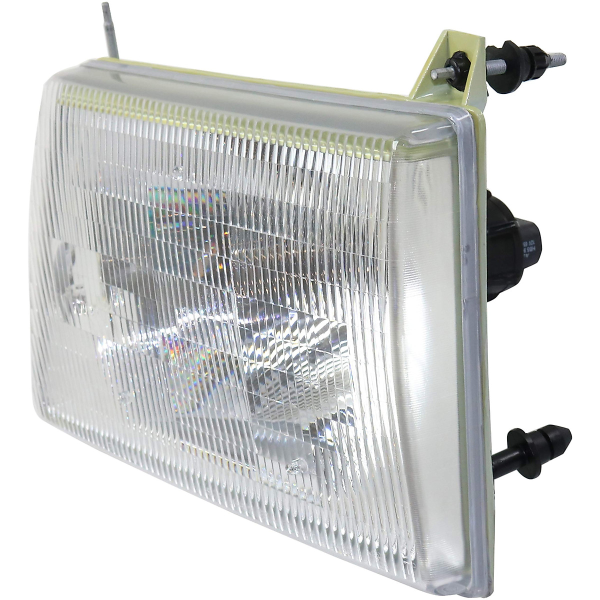 Evan Fischer Headlight Set Compatible with 1992-1996 Ford E-350 Econoline Club Wagon 1996 Super Duty Left Driver and Right Passenger Side Halogen With bulb(s)