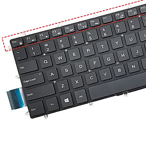 AIVIBRANT Keyboard w/Backlit for Dell Inspiron 13 (5368 5378 5379 7368 7373 7375 7378 7573) 2-in-1, Inspiron 15 (5568 5578 7569 7579) 2-in-1, Inspiron 13 (5370 7370), 14 7460, 15 (7560 7570),0G9N34