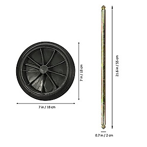 HANABASS Trash Can Replacement Wheel: Garbage Bin Wheel Wastebasket Pulley Wheel Replacement Parts Black