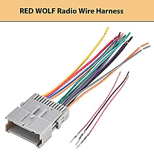 RED WOLF Stereo Replacement for GM to Install Pioneer Radio Wire Harness Connector Adapter Power Plug Cable for GM Chevy Silverado GMC 2002-2008 Model