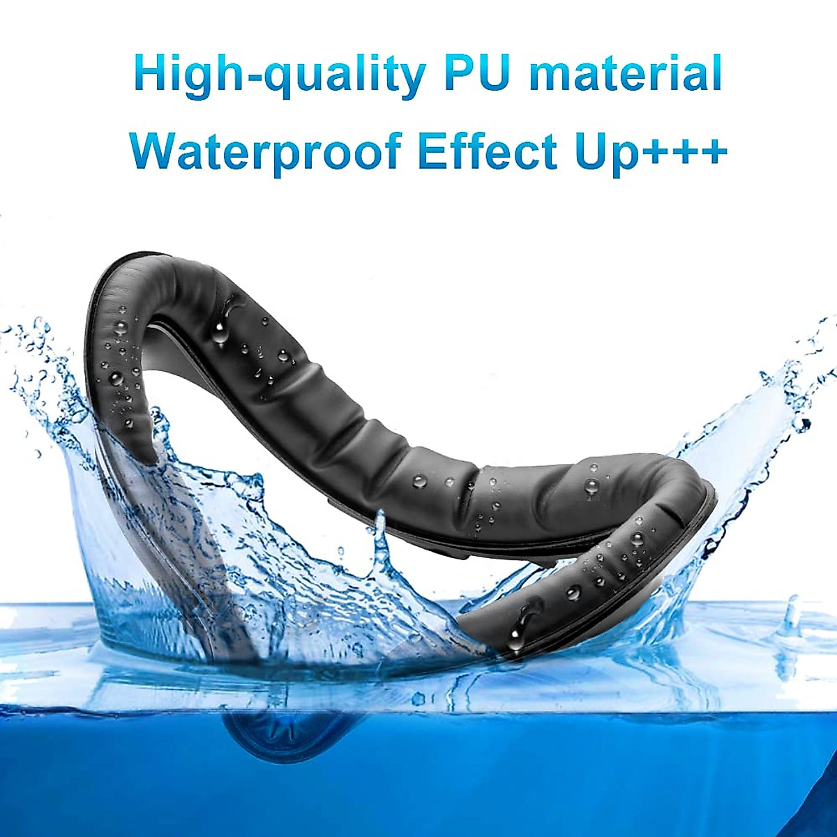 Face Cushion with Protective Lens Cover for Oculus Quest 2, Oculus Replacement Parts Comfortable Sweat-Proof VR Facial Interface Bracket, Face Cushion Foam Pad Replacement Compatible with Oculus 2