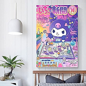 ERERT Cute Posters Kuromi Anime Poster Canvas Art Poster and Wall Art Picture Print Modern Family Bedroom Decor Posters 12x18inch(30x45cm)