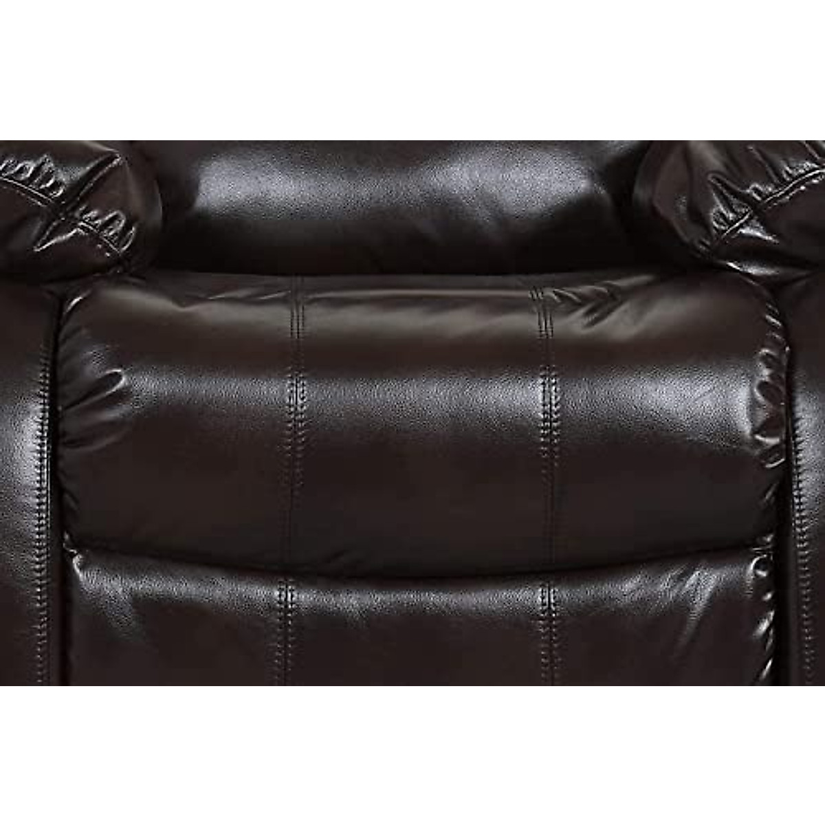 Blackjack Furniture Portico Leather Air Mid Century Modern Living Room Reclining, Den Loveseat, Brown