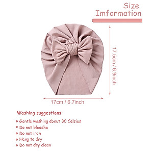 SEAUR Baby Hat Beanie Newborn Hospital Hats Girl Hat with Bow Baby Turban Hats Knot Infant Hat Cotton Soft Cute Beanies Caps Toddler Headwrap C5