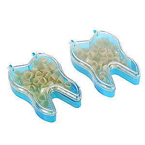 100 PCS Mixed Dental Temporary Crown Kit Anterior Front and Molar Posterior + Maximum Strength Dental Temporary Cement Loose Caps Repair