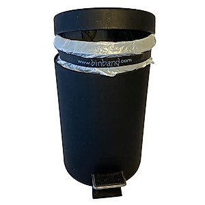 Binband – rubber bands for holding rubbish bin liners in place, re-usable elastic bands for trash cans, 8” (20cm) flat length, quality, pack of 2 black elastic loops