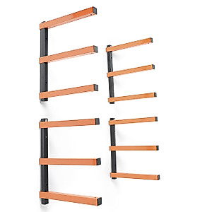 KEO ST. Wood Organizer and Lumber Storage Metal Rack - 2 SETS - PLUS - Magnetic Screw Driver Bit Holder and 6 Philips Head Driver Bits. 300lbs/136kg Capacity Per Set- 600lbs Total.