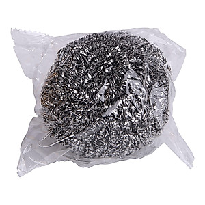 Boardwalk 84BWK SS 2-1/2 in. x 2-3/4 in. Stainless Steel Scrubber - Steel Gray (12/Carton)