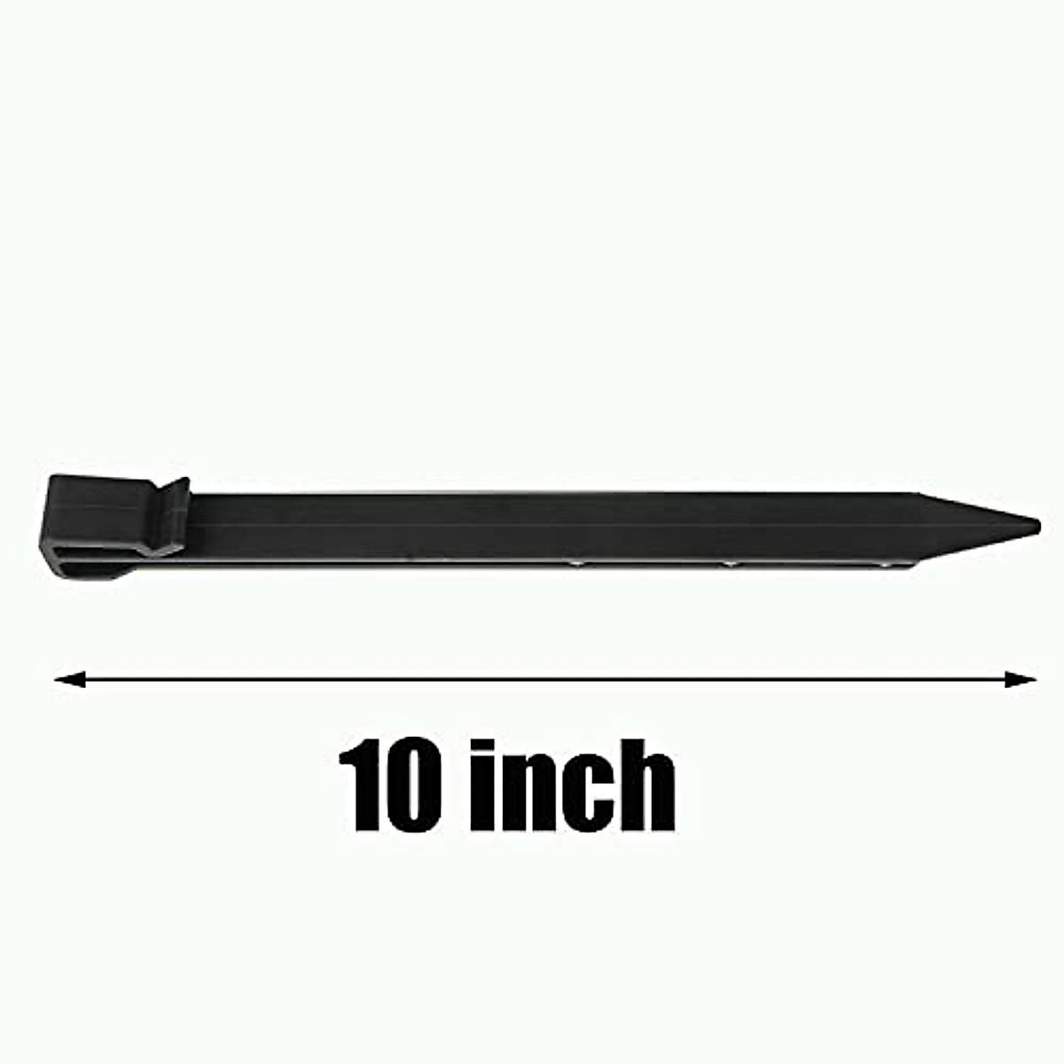 Garden Stakes, Plastic Stakes for Lawn , Graden and Depress Fruit Branches Stakes 10 inch (24, Black)