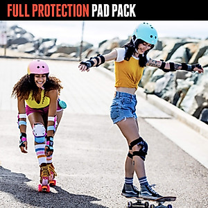 Triple Eight Saver Series Pad Set with Kneesavers, Elbowsavers and Wristsavers, Large, Shaved Ice