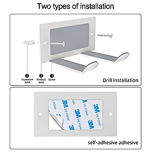 Hair Dryer Holder,FLE Blow Dryer Holder Wall Mounted Fit for Most Hair Dryers White