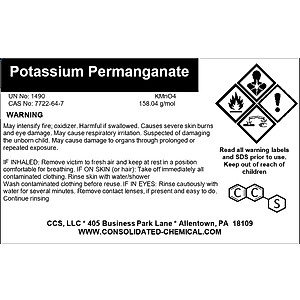 Potassium Permanganate - High Purity Oxidizing Agent for Industrial, Laboratory, and Water Treatment - 99% Pure (250 Grams)