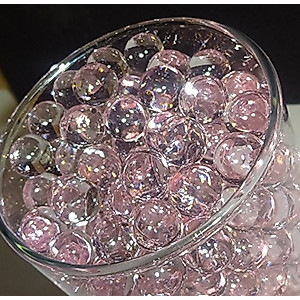 water beads Translucent Pink Lemonade water absorbing & expanding vase filler decorations Store & release to reduce watering for lucky bamboo plants & flowers, Fresh & silk florals
