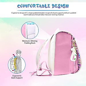 AmazTree Rainbow Pop On It School Backpack | Fidget Backpack for Kids, Teenagers Girls & Boys with Strap Adjustable Waterproof Book Bags | ADHD Anxiety Relief School Book Bags for Kids (PINK)