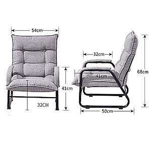 GYDJBD Lazy Sofa Lazy Couch Mini Sofa Small Apartment Leisure Sofa Chair Single Folding Fabric Small Sofa (Color : Gray)