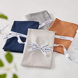 Bedsure Navy Bedding Sets Queen - 7 Pieces Solid Bed in a Bag, Queen Bed Set Navy with Comforter, Sheets, Pillowcases & Shams