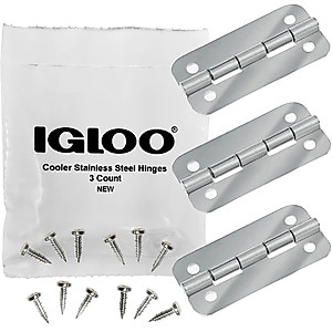 Igloo Cooler Heavy Duty Stainless Steel Hinges for Ice Chests (Set of 3)
