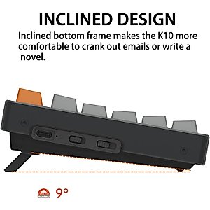 Keychron K10 Full Size Layout 104-Key Wireless Mechanical Keyboard, Hot-Swappable RGB Backlight with Gateron G Pro Brown Switch Aluminum Bluetooth/Wired Gaming Keyboard for Mac Windows