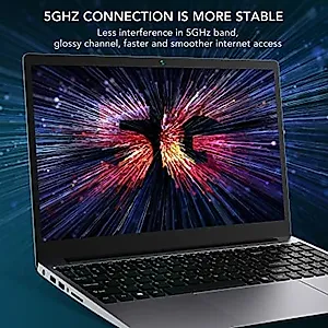 FOTABPYTI 15.6in Laptop, Laptop Computer High Performance Processor FHD Screen Ultra Thin for Work (16+512G US Plug)