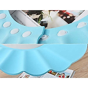 Baishitop Ultra-Soft Safe Shampoo Shower Cap, Bathing Protect Hat for Baby Children Kids (Blue)