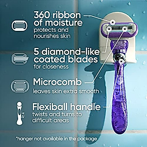 Gillette Venus Extra Smooth Swirl Women's Razor - 1 Handle + 2 Refills (Packaging May Vary)