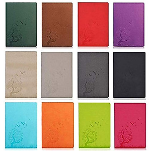 SINOBAND 8 Pack Bulk Journals, A5 PU Leather Colorful Writing Notebook, Journal Set Wide Ruled for College Students School and Office(Random Color)