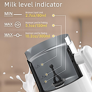 BioloMix Electric Milk Frother 4 in 1 Automatic Hot and Cold Milk Frother Warmer for Milk Latte Foam Maker Hot Chocolates Cappuccino (White)