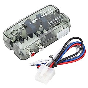 Acouto Car Audio Converter Stereo High to Low Frequency Speaker Level Converter Auto Amp Subwoofer Amplifier CD Player High to Low Adapter with Control Wire