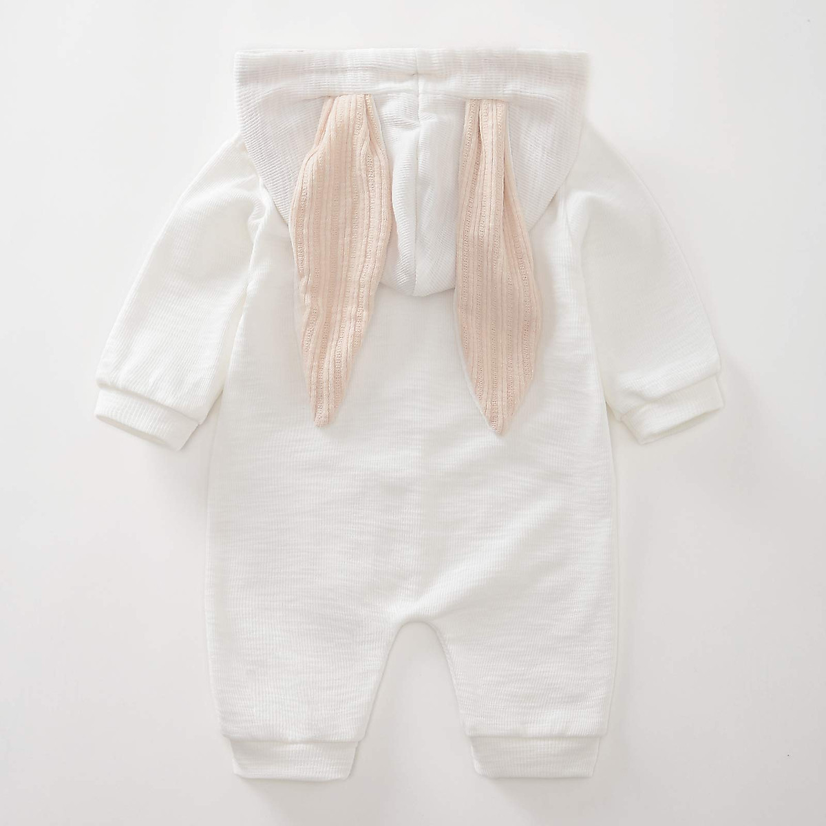 RELABTABY Newborn Baby Boy Girl Romper Cotton Cute Bunny Long Sleeves Zipper Hoodie Infant Clothes Bodysuits Jumpsuit Outwear