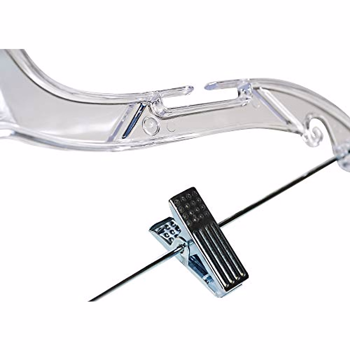 NAHANCO 414RC Plastic Coordinate Hanger, Heavy Duty, 14", Clear (Bulk Pack of 100)