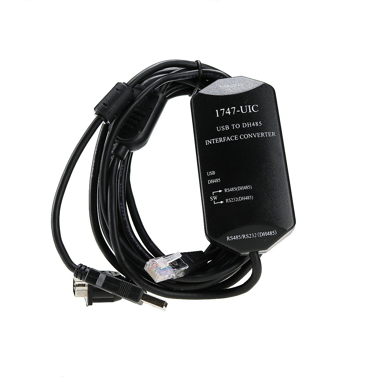 Sysly 1747-UIC USB to DH485 RS485 RS232 Interface Converter Repalcement for Allen Bradley Programming Cable