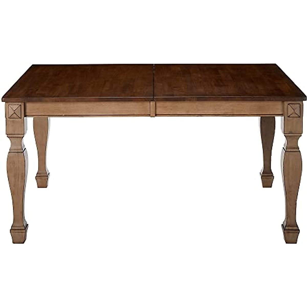 Pilaster Designs Indoor Home Decorative Furniture Joanna 8 Piece Extendable Dining Set, Brown Wood & Polyester (Table, Six Queen Anne Back Chairs & Buffet Server)