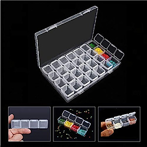 4 Pack 28 Slots Diamond Embroidery Boxs, 5D Diamond Painting Storage Case for for DIY Art Craft